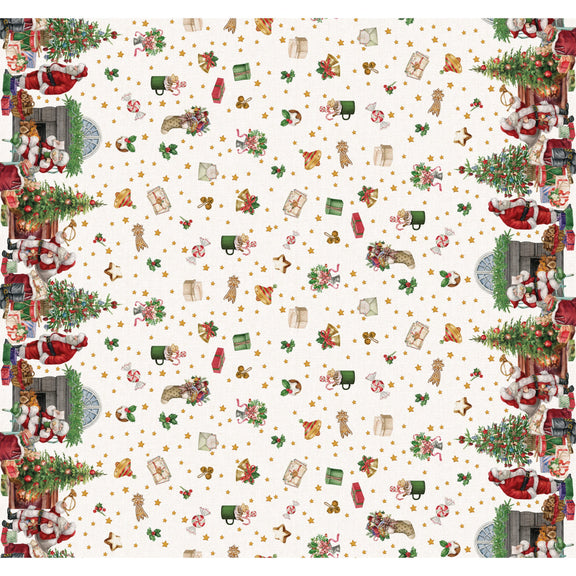 Santa Gift Motif Oil Cloth – Williamsons Factory Shop