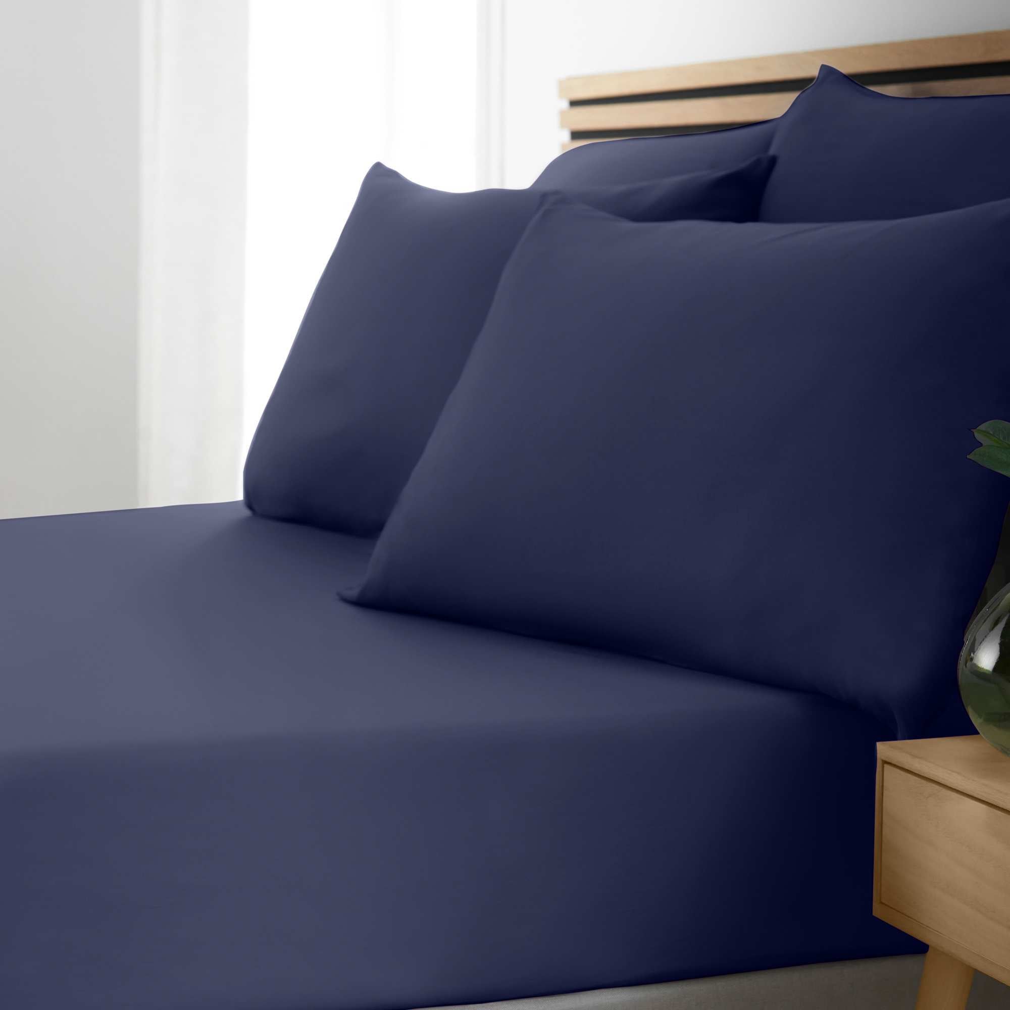 So Soft Non Iron Fitted Sheet - Navy Blue – Williamsons Factory Shop