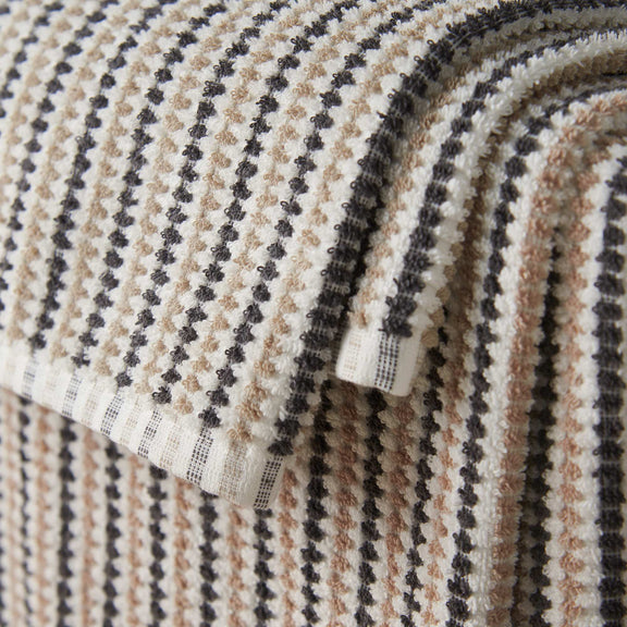 CL Rice Weave Stripe Towel - Grey – Williamsons Factory Shop