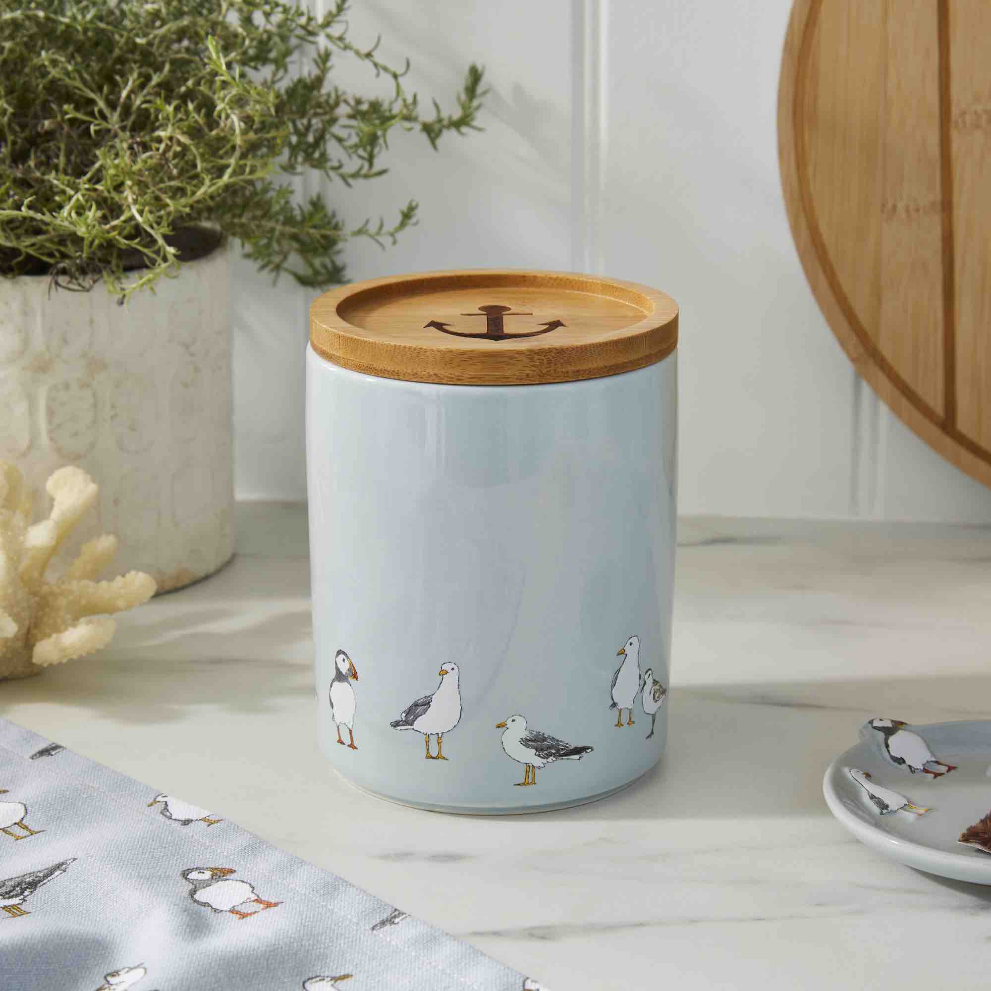 Coastal Birds Medium Ceramic Canister – Williamsons Factory Shop