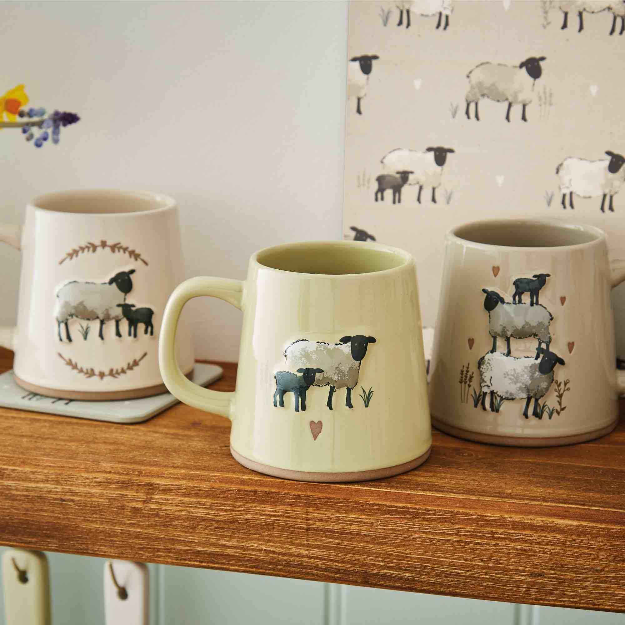 Highland Sheep Reverse Conical Mug - Beige – Williamsons Factory Shop