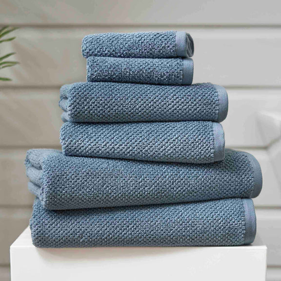 Romeo Textured Quik Dry Towel - Denim – Williamsons Factory Shop