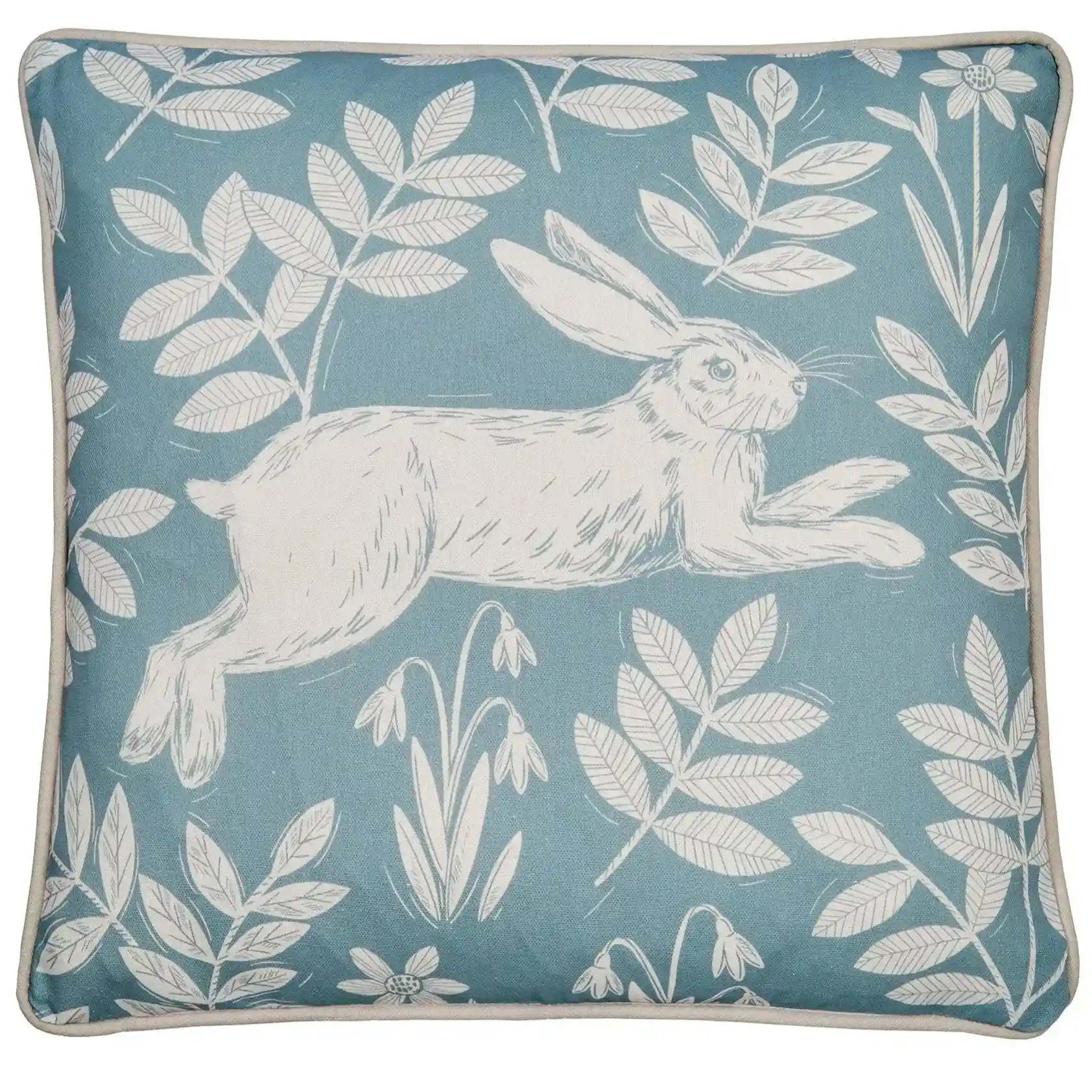 D & D Spring Rabbit Outdoor Cushion - Duck Egg – Williamsons Factory Shop