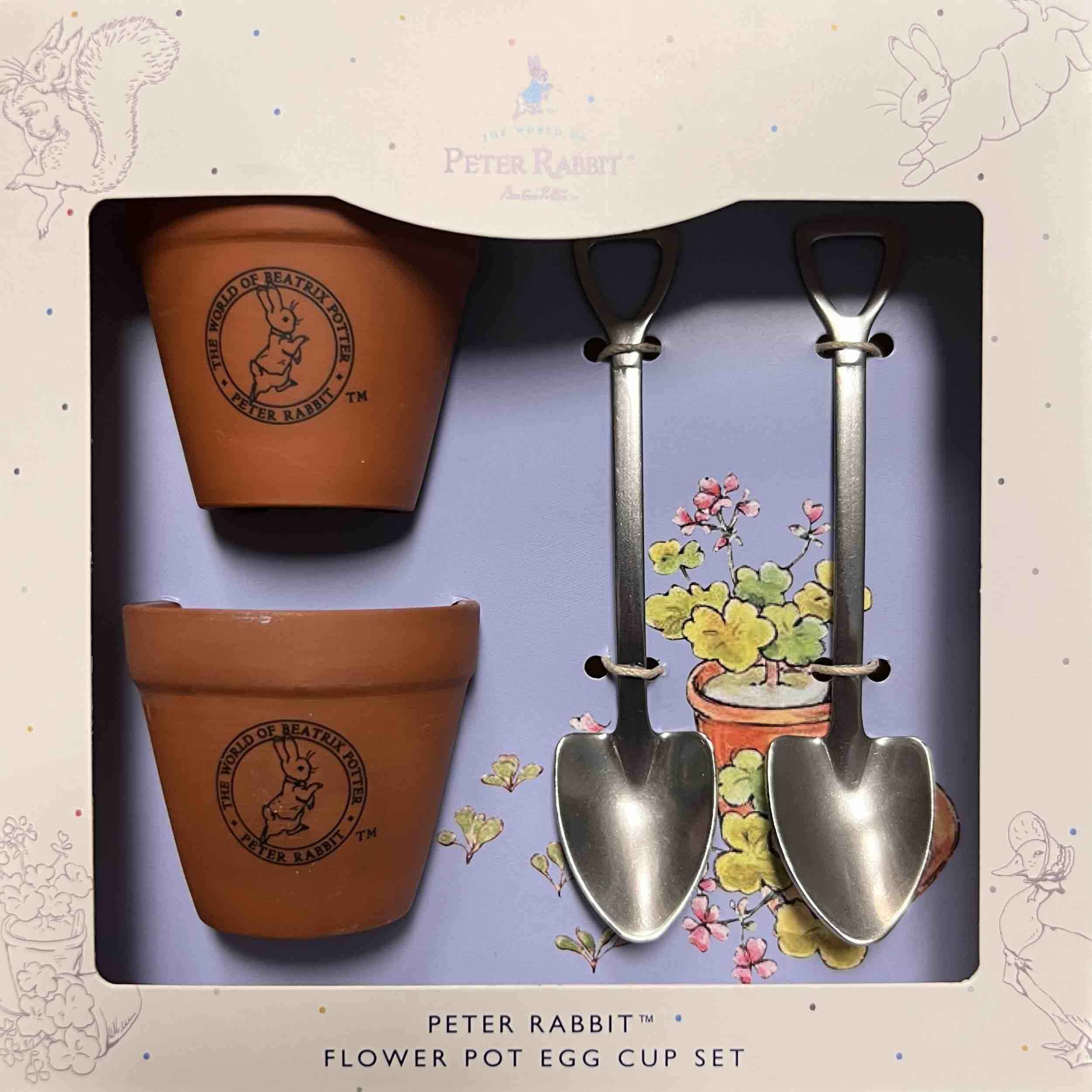 Peter Rabbit Flower Pot Egg Cup Set (2) – Williamsons Factory Shop
