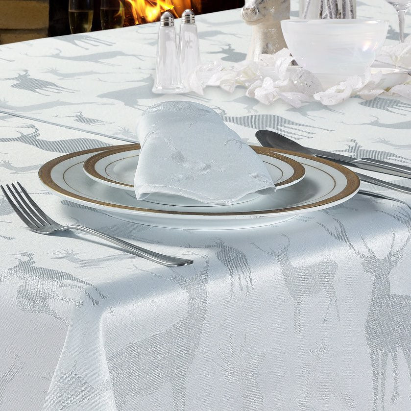 Silver table clothes store